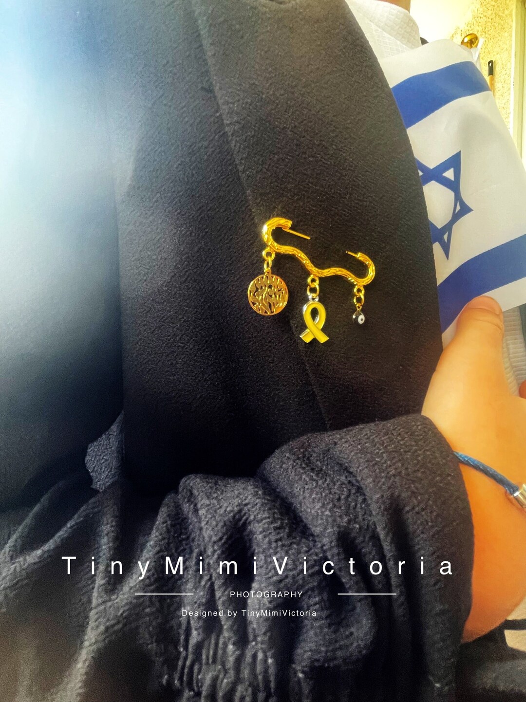 Gold Hostages Awareness Brooch: Yellow Ribbon Magen David Pin - Etsy