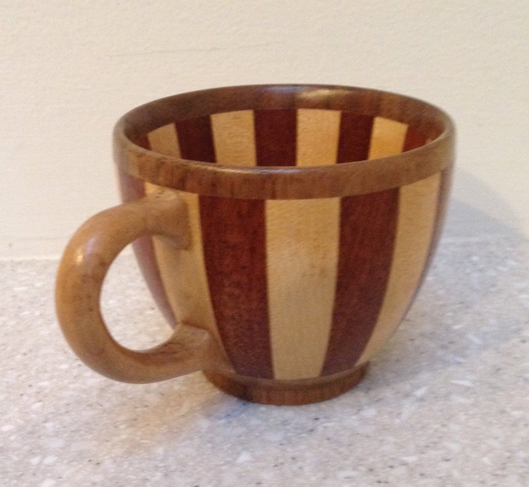 Beautiful Inlaid Wood Tea Cup Five Different Woods Collector's Item - Etsy