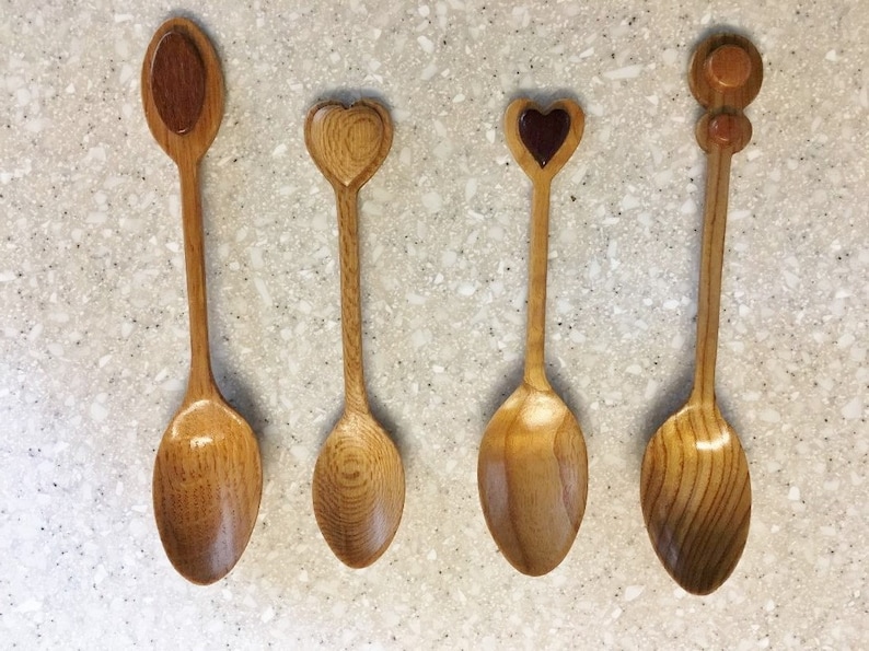 Small Wood Spoon Collection. Custom Made One-of-a-kind. Handcrafted 16 ...