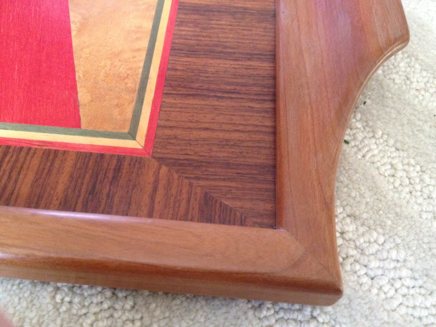 Inlaid Wood Tray With Colorful Star Pattern Custom Crafted - Etsy.de