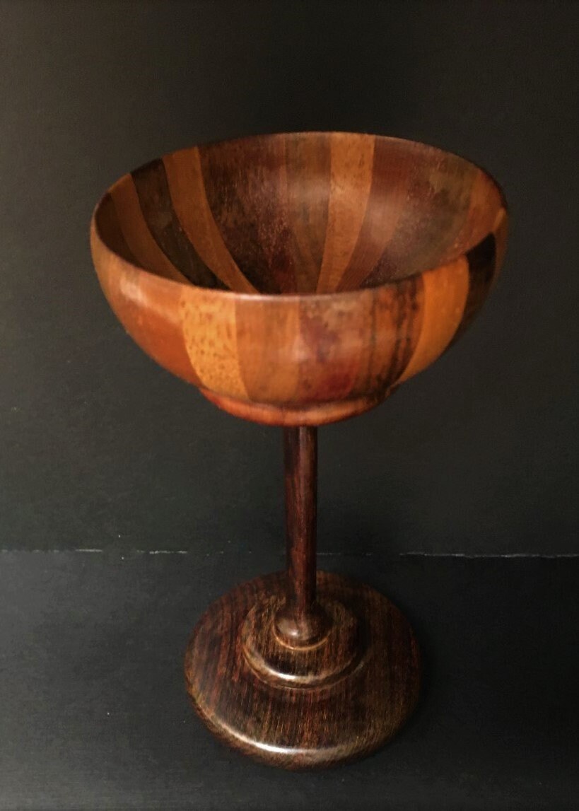 Inlaid Wood Chalice. Beautiful Custom Made One-of-a-kind Piece. Hand ...