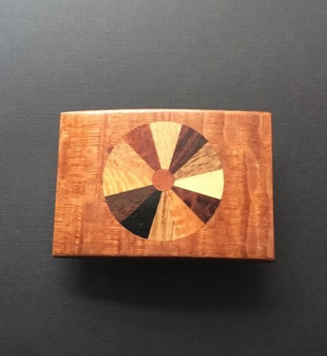Wood Belt Buckle Custom Made With With Center Circle Radial Pattern ...