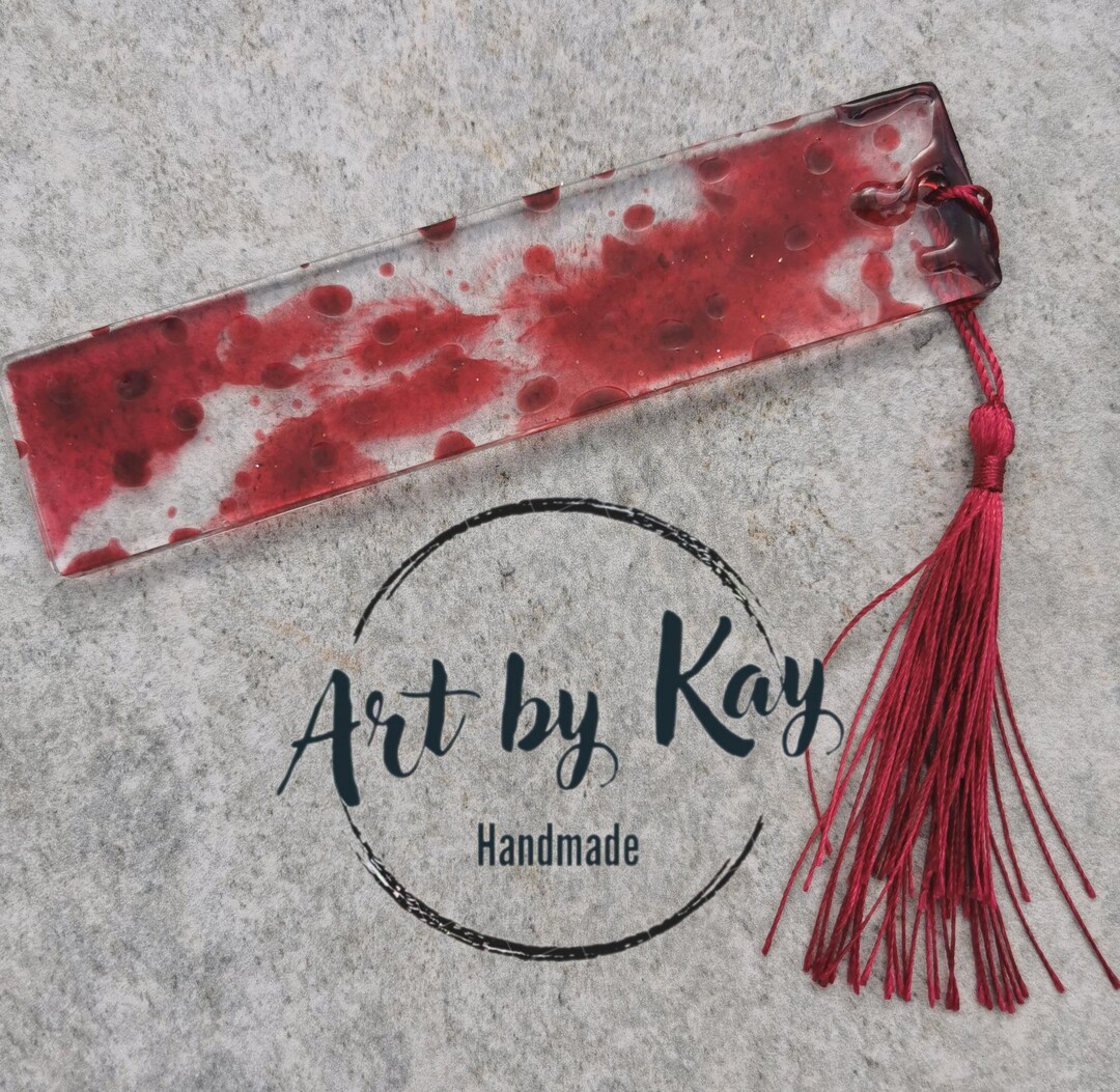 Blood Splatter Resin Bookmark Handmade - Etsy