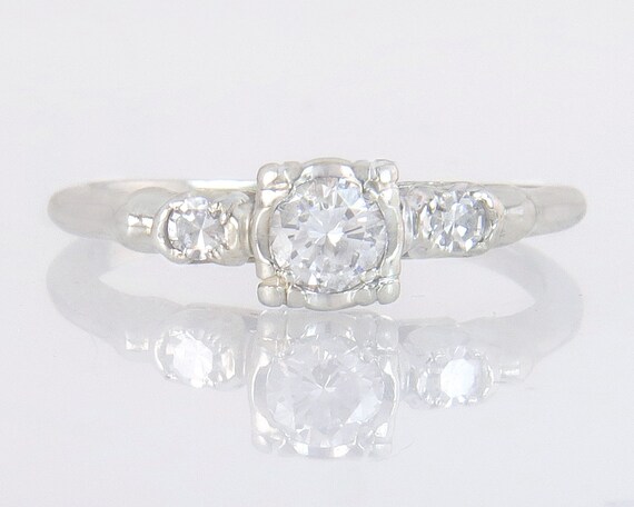 Antique Keepsake Estate .29ct Genuine Diamond 18k Gol… - Gem