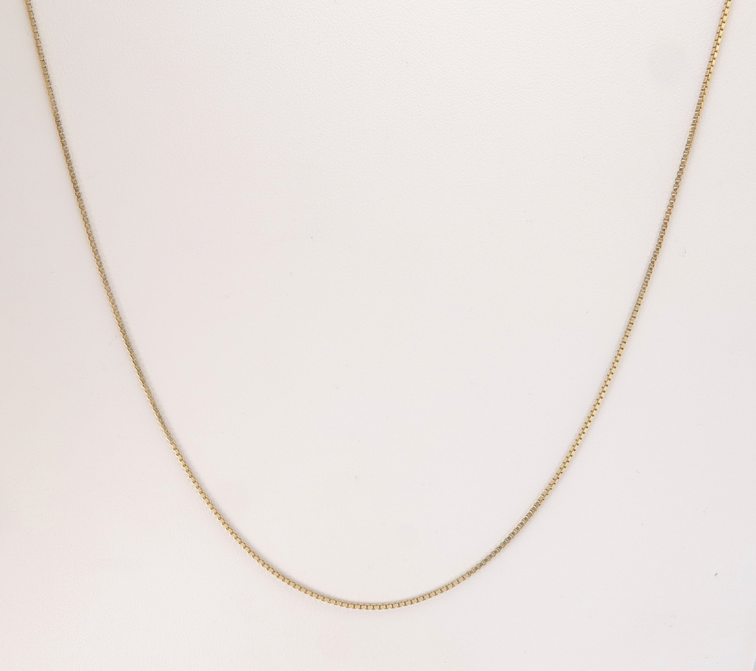 14K Yellow Gold Box Link Chain 20" Necklace 4.9 Gram Made in Italy - Etsy