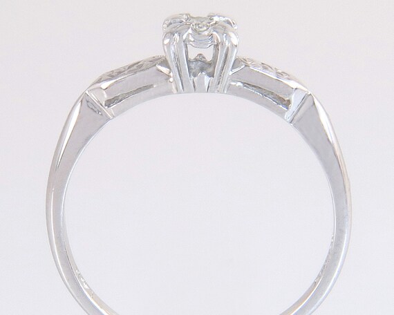 Antique Designer Minion 14K White Gold Genuine Diamon… - Gem
