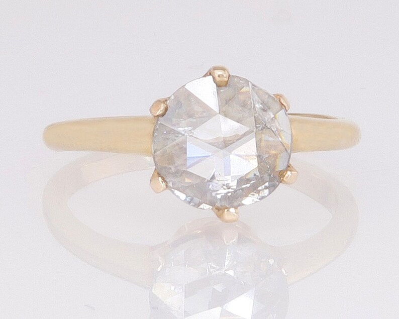 Antique Victorian 1.29ct Old Rose Cut Diamond 14K Yellow Gold - Etsy