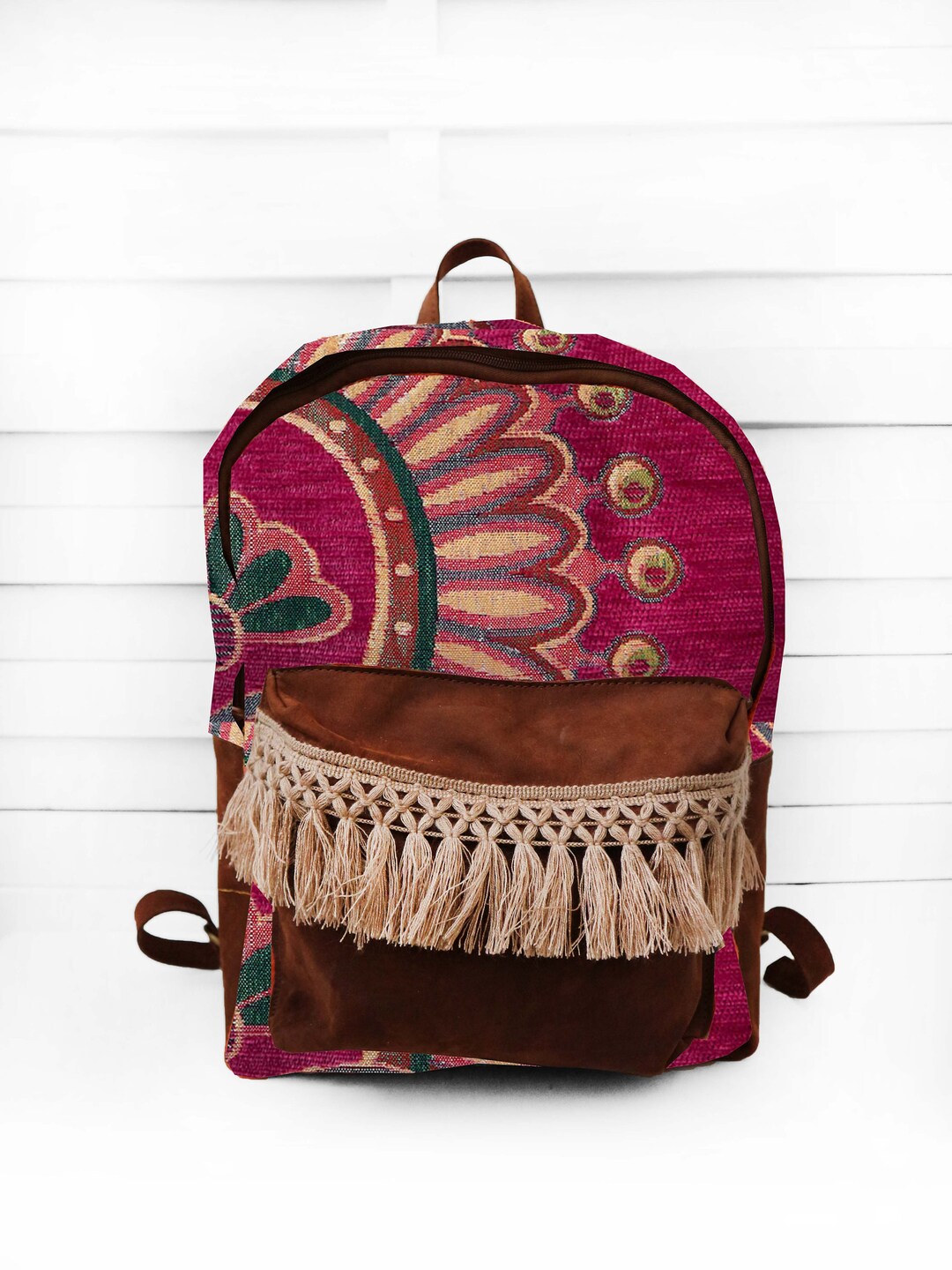 Backpack, Leather Backpack, Handmade Rucksack, Womens Backpack , Boho ...