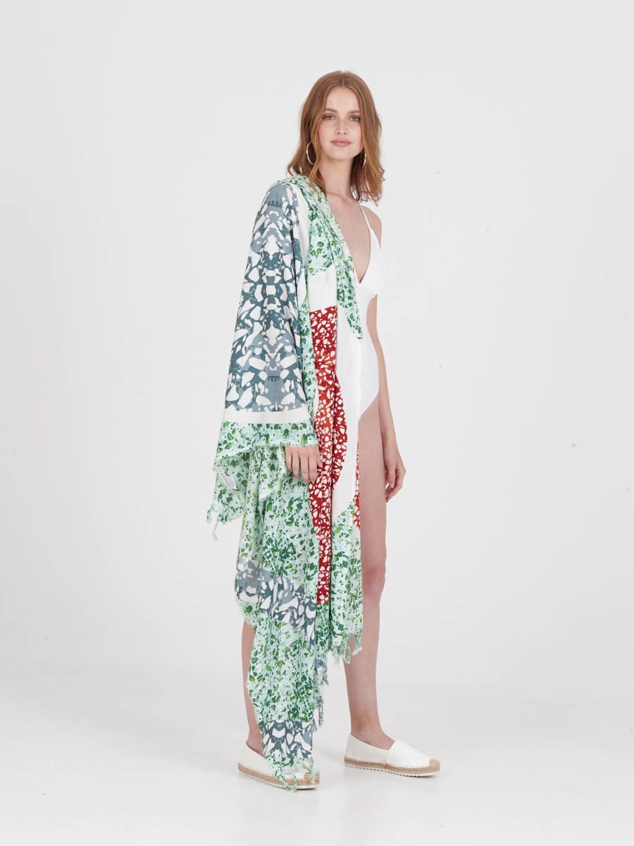 Beach Pareo Sarong Coverup 'terazzo' - Etsy