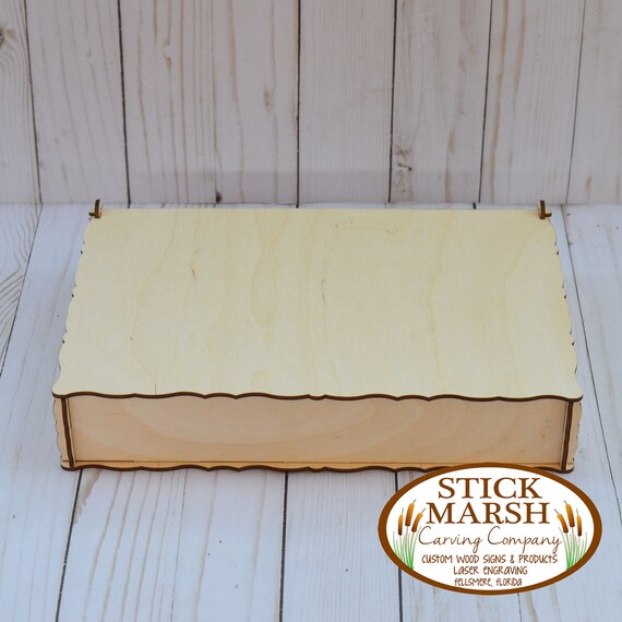 Unfinished Unassembled Scalloped Edge Box KIT Trinket | Etsy