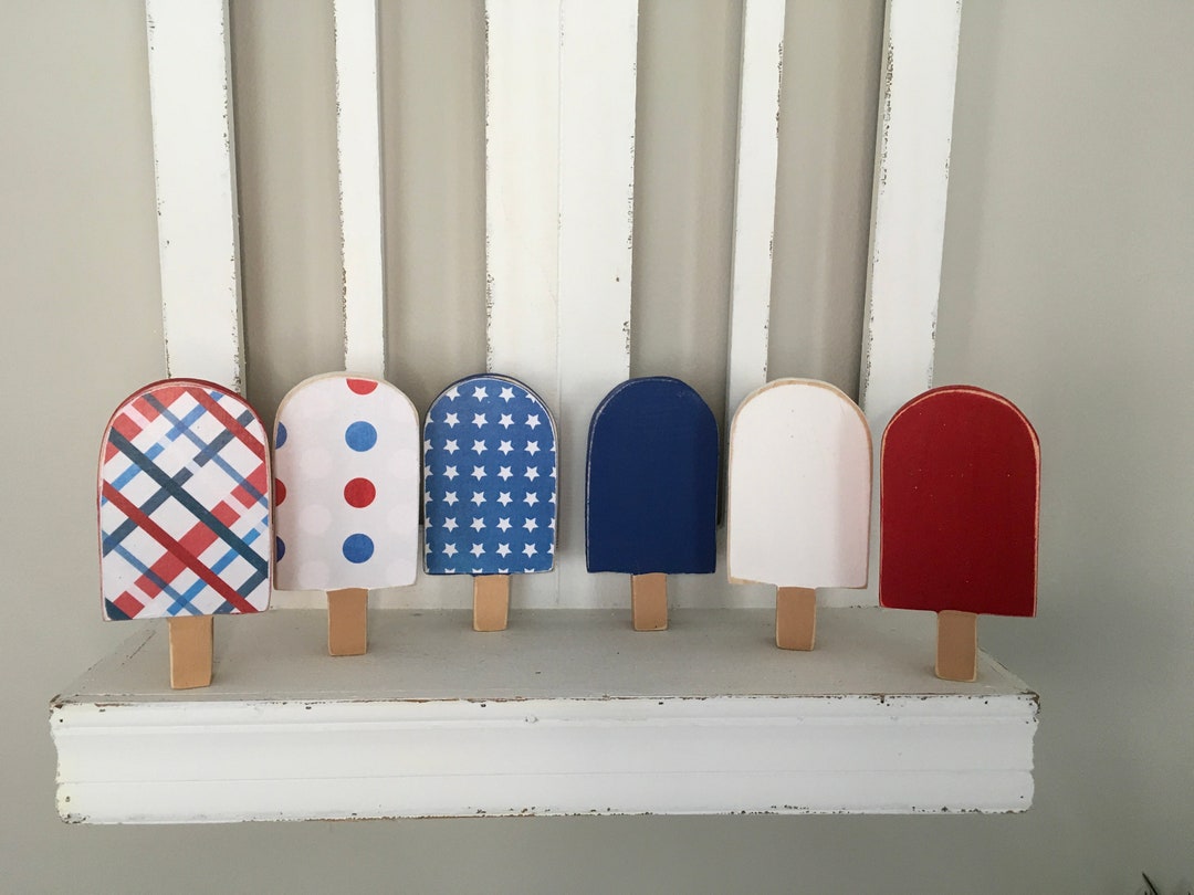 Set of 3 Patriotic Popsicles, 4th of July, Patriotic Popsicles, Summer ...