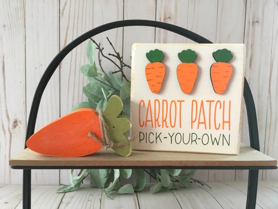 Carrot Patch Sign With Carrot Wood Sign Easter Decor Easter - Etsy
