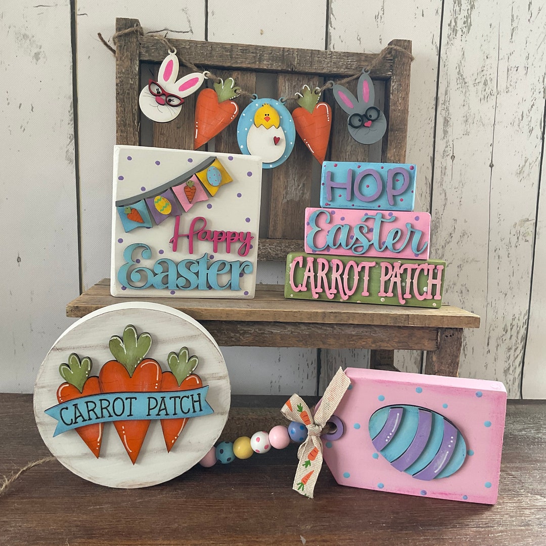 Easter Tiered Tray, Spring Decor, Easter Tray Fillers - Etsy