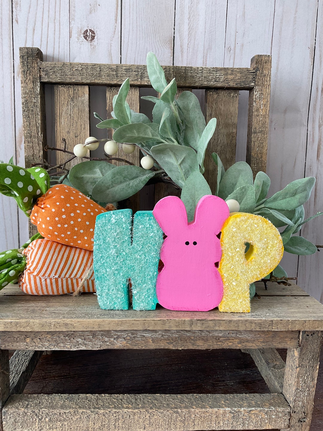 HOP Wood Cutout, HOP, Easter Decor, Easter Peep, Tiered Tray Decor - Etsy