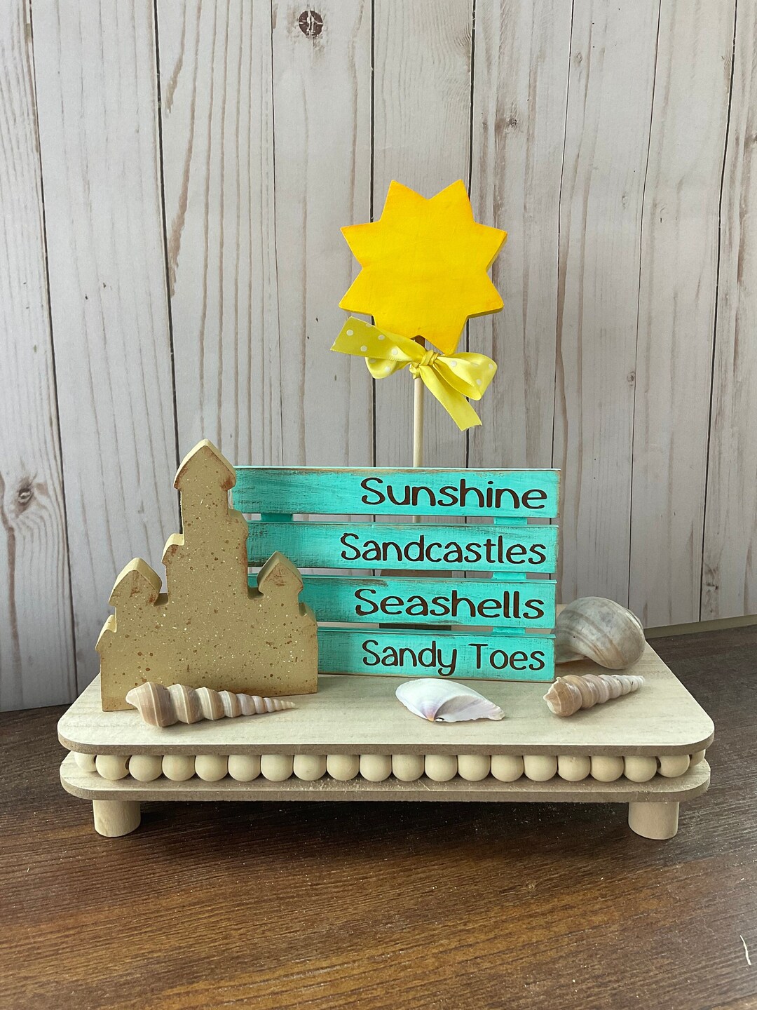 Wood Sandcastle, Sunshine, Sandcastles, Seashells and Sandy Toes Mini ...