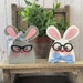 Wood Bunny With Glasses Nerdy Bunny Brainy Bunny Easter - Etsy