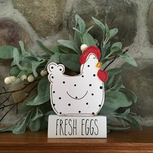 Wood Chicken, Barn Animal, Chicken Decor, Tiered Tray, Farmhouse Decor ...