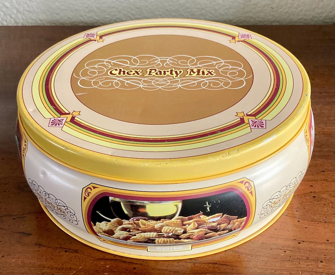 Vintage Chex Party Mix Tin - Ralston Purina - 1980 - Etsy