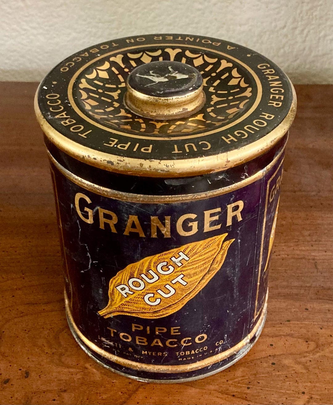 Vintage Granger Rough Cut Pipe Tobacco Tin/can - “A Pointer on Tobacco ...