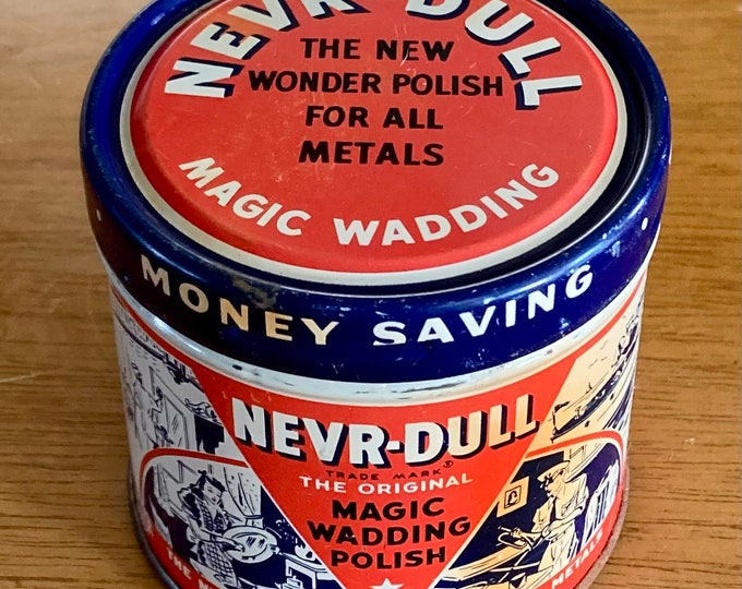 Vintage Never Dull Magic Wadding Polish Tin - the New Wonder Polish for ...