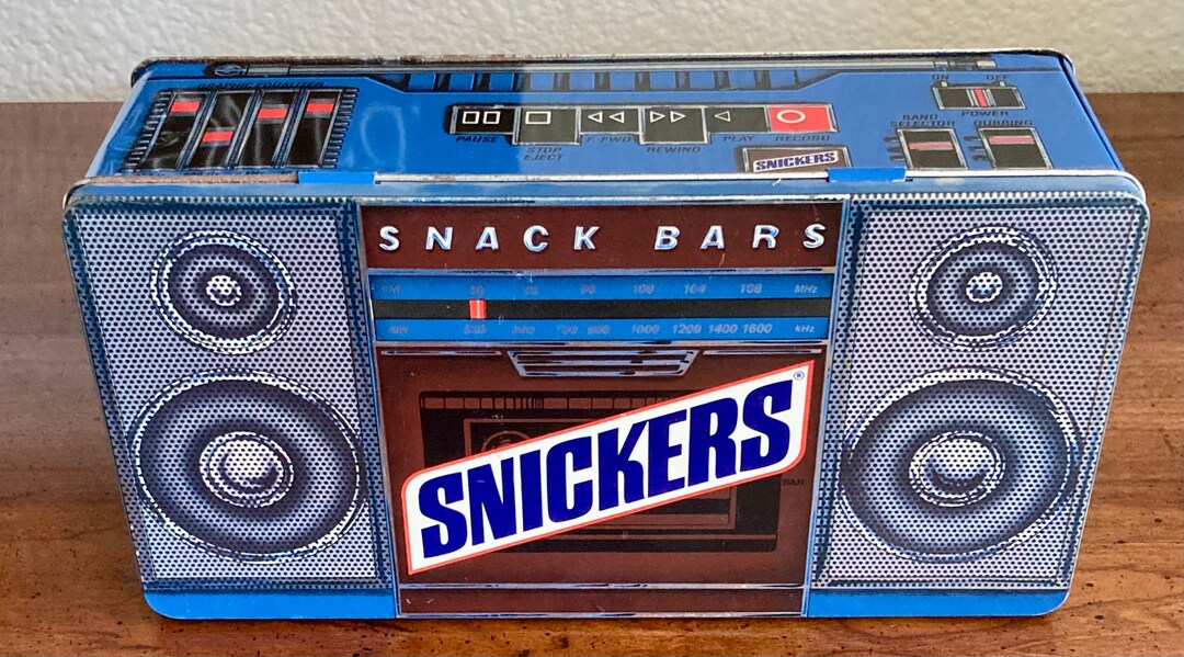 Vintage Snickers Boombox Ghetto Blaster Can/tin - 1989 - Etsy