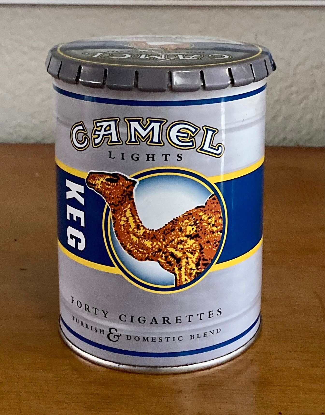 Vintage Camel Lights Cigarette Tin Keg R.J. Reynolds - Etsy