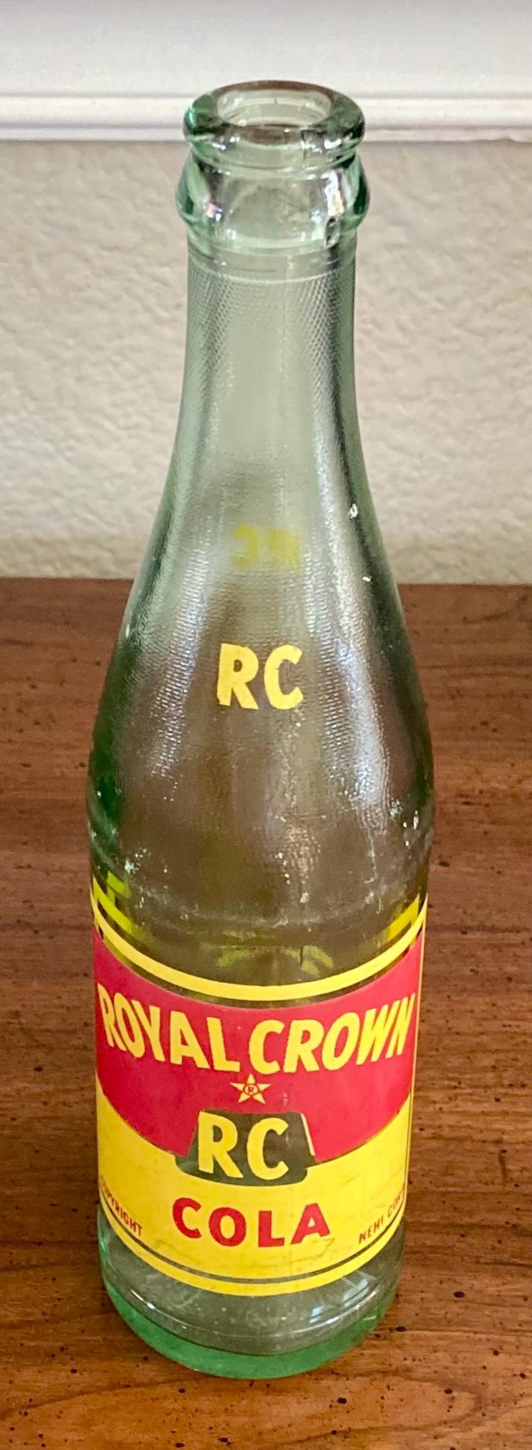 Vintage RC Royal Crown Cola Green Glass Soda Pop Bottle - 10oz. - 1954 ...