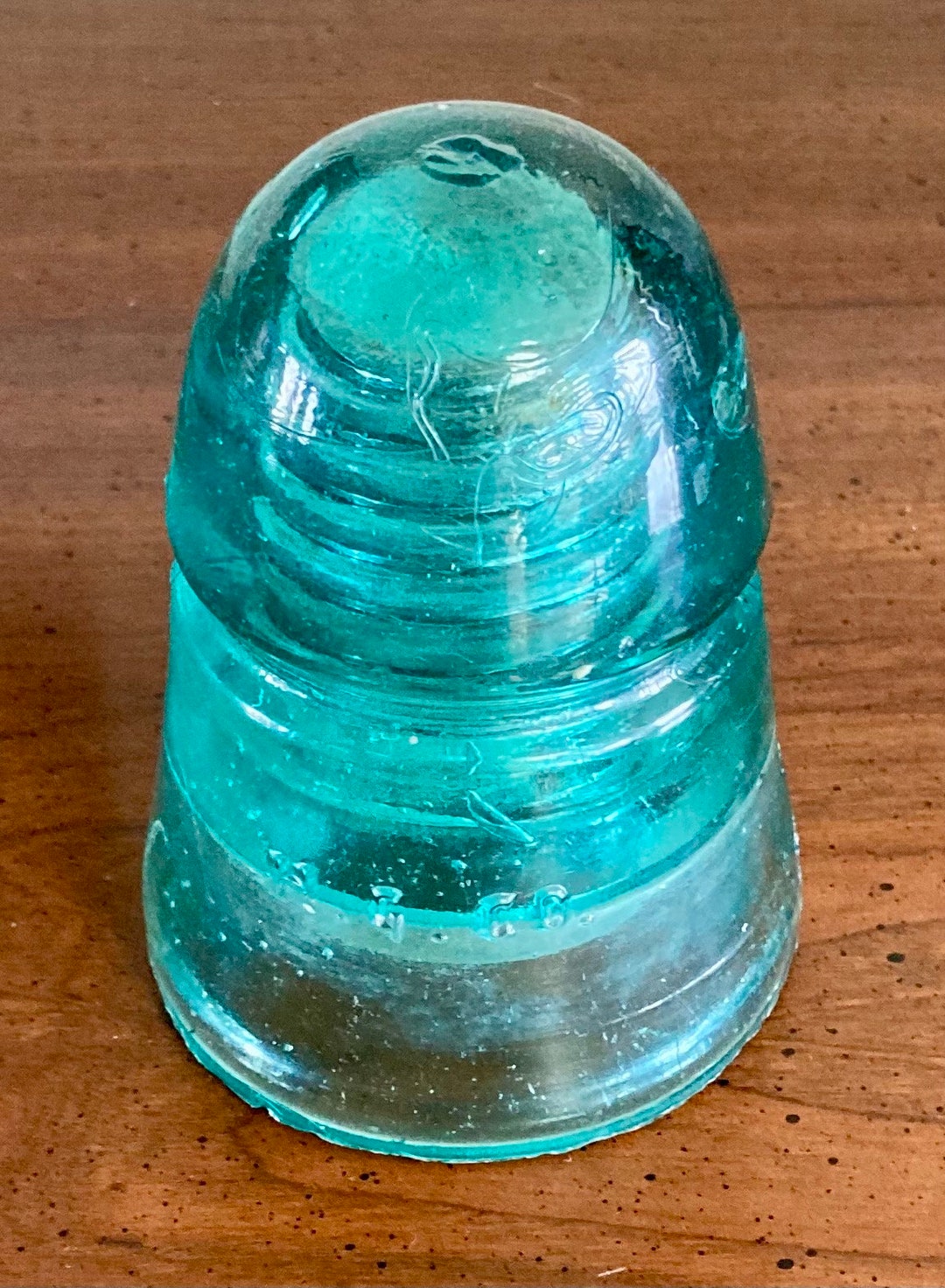 Vintage H.G Co. Petticoat Teal Glass Insulator - Power Line Insulator ...