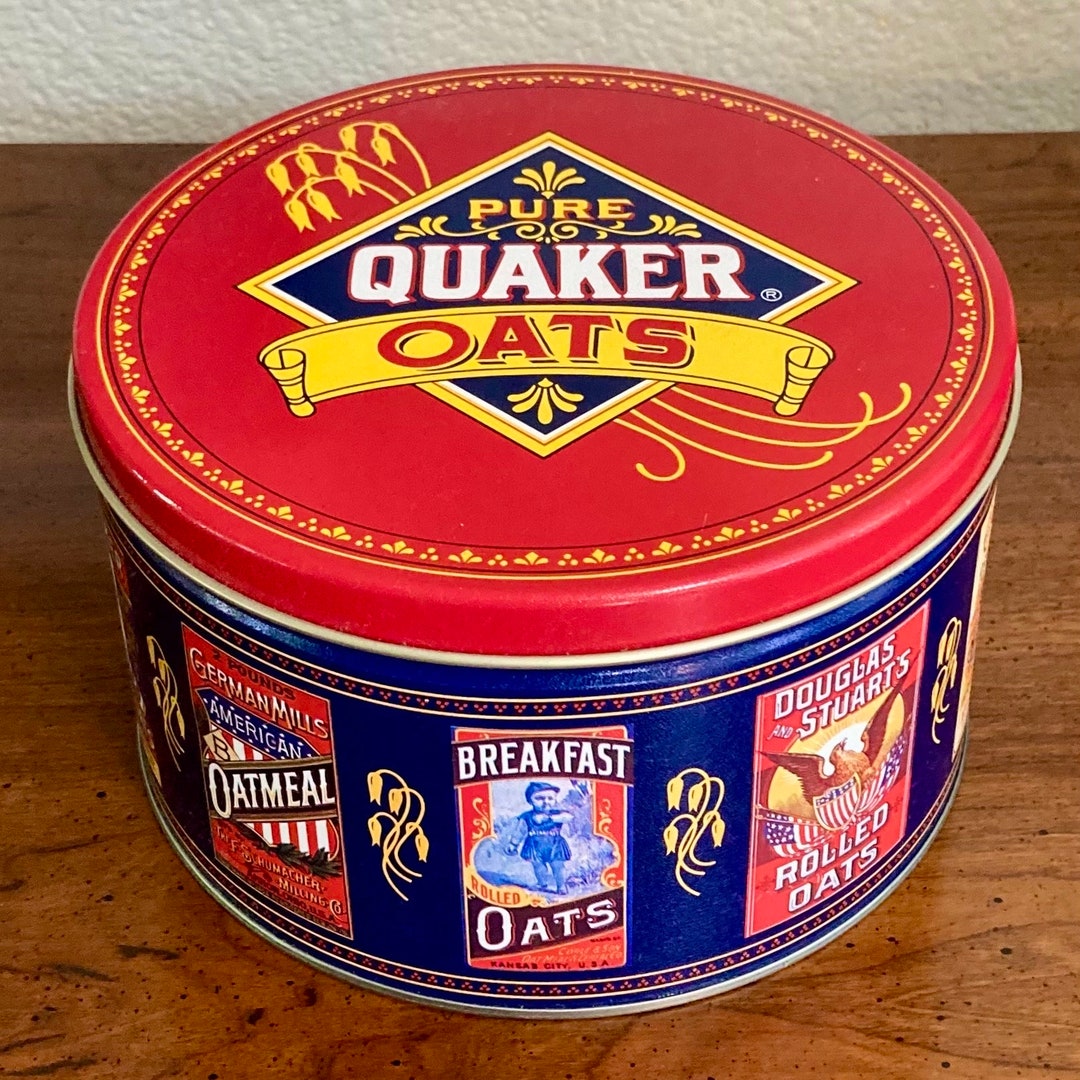 Vintage Quaker Rolled Oats Tin/canister - Limited Edition - 1991 - Etsy