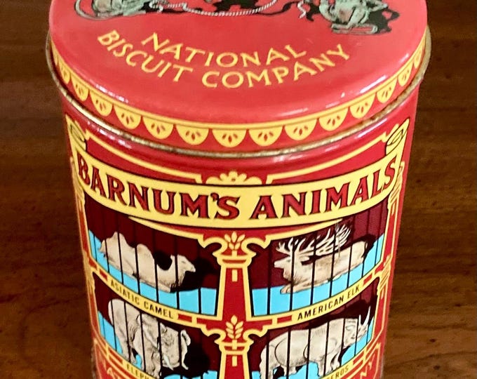 Vintage Barnum's Animals National Biscuit Company Crackers Tin ...