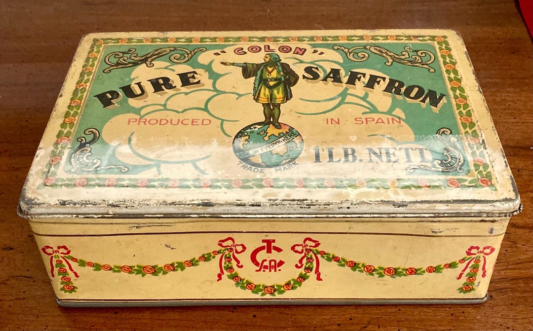 Vintage Colon Pure Saffron 1-LB Tin - Spanish Saffron - 1930’s - Etsy