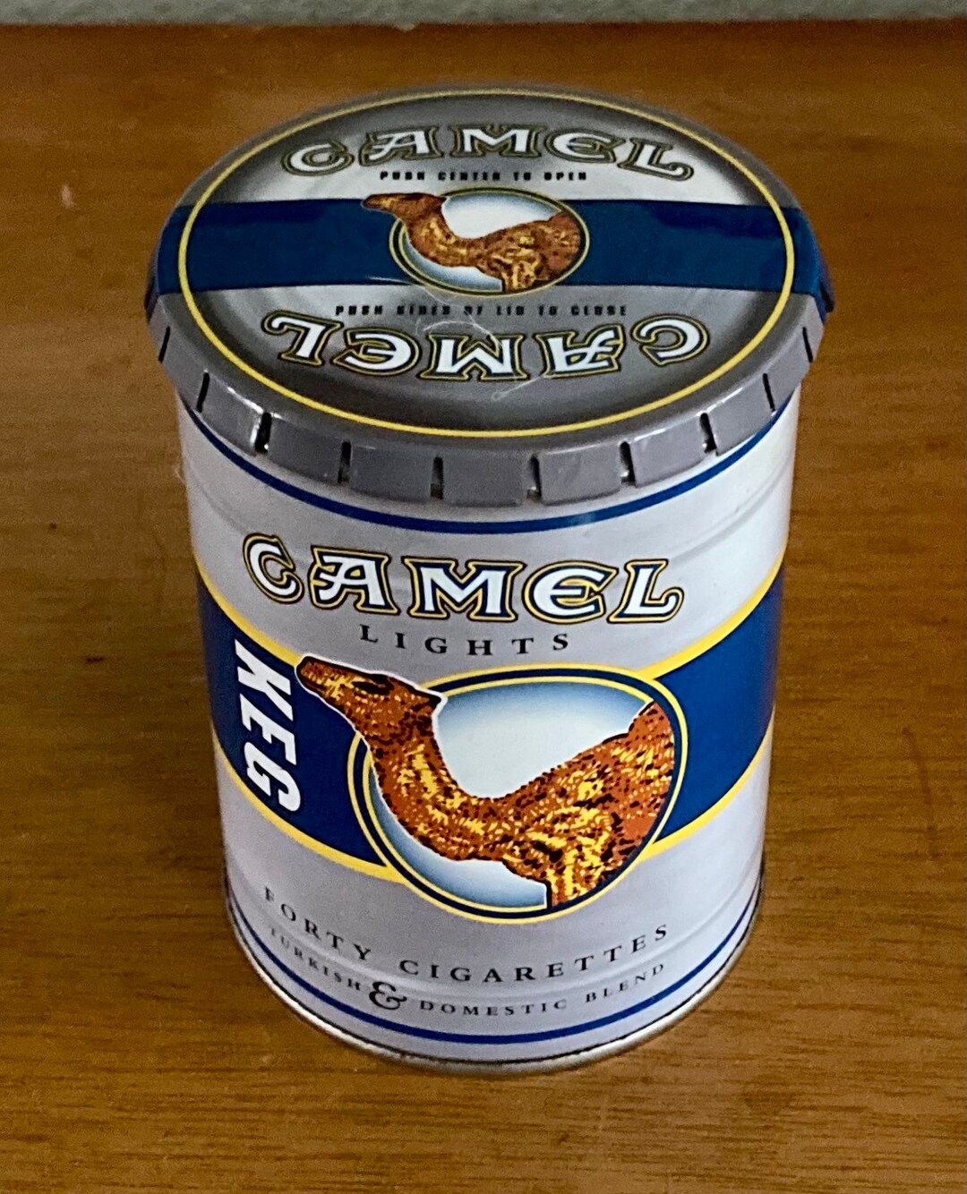 Vintage Camel Lights Cigarette Tin Keg R.J. Reynolds Tobacco Co. - Etsy