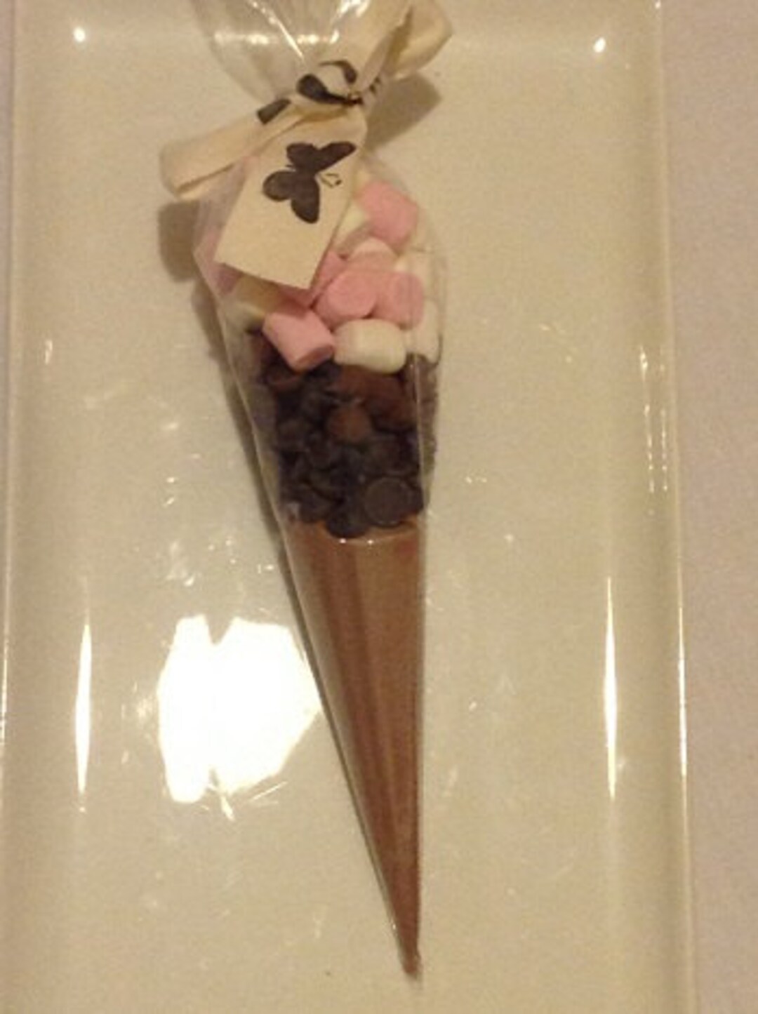 Hot Chocolate Cone With Chocolate Chips and Marshmallows Great Gifts - Etsy