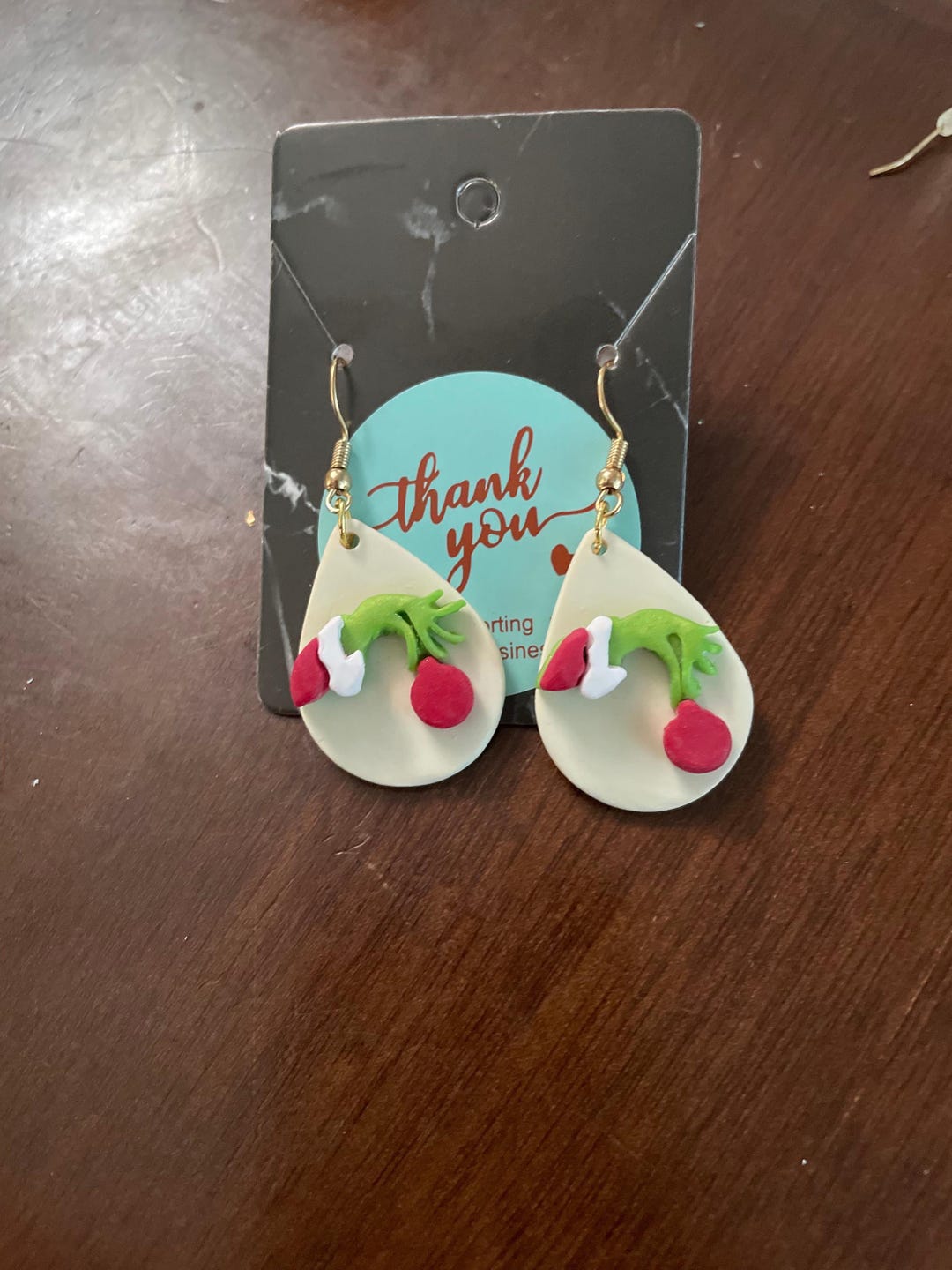 Handmade Grinch Polymer Clay Earrings - Etsy