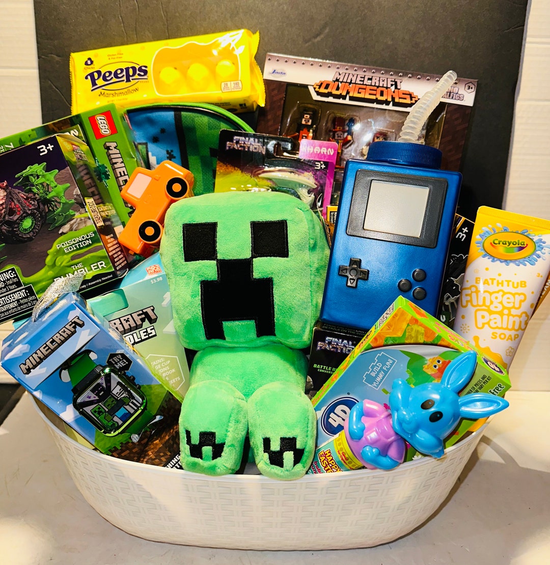 Minecraft Action Pre- Filled Gift Basket - Etsy