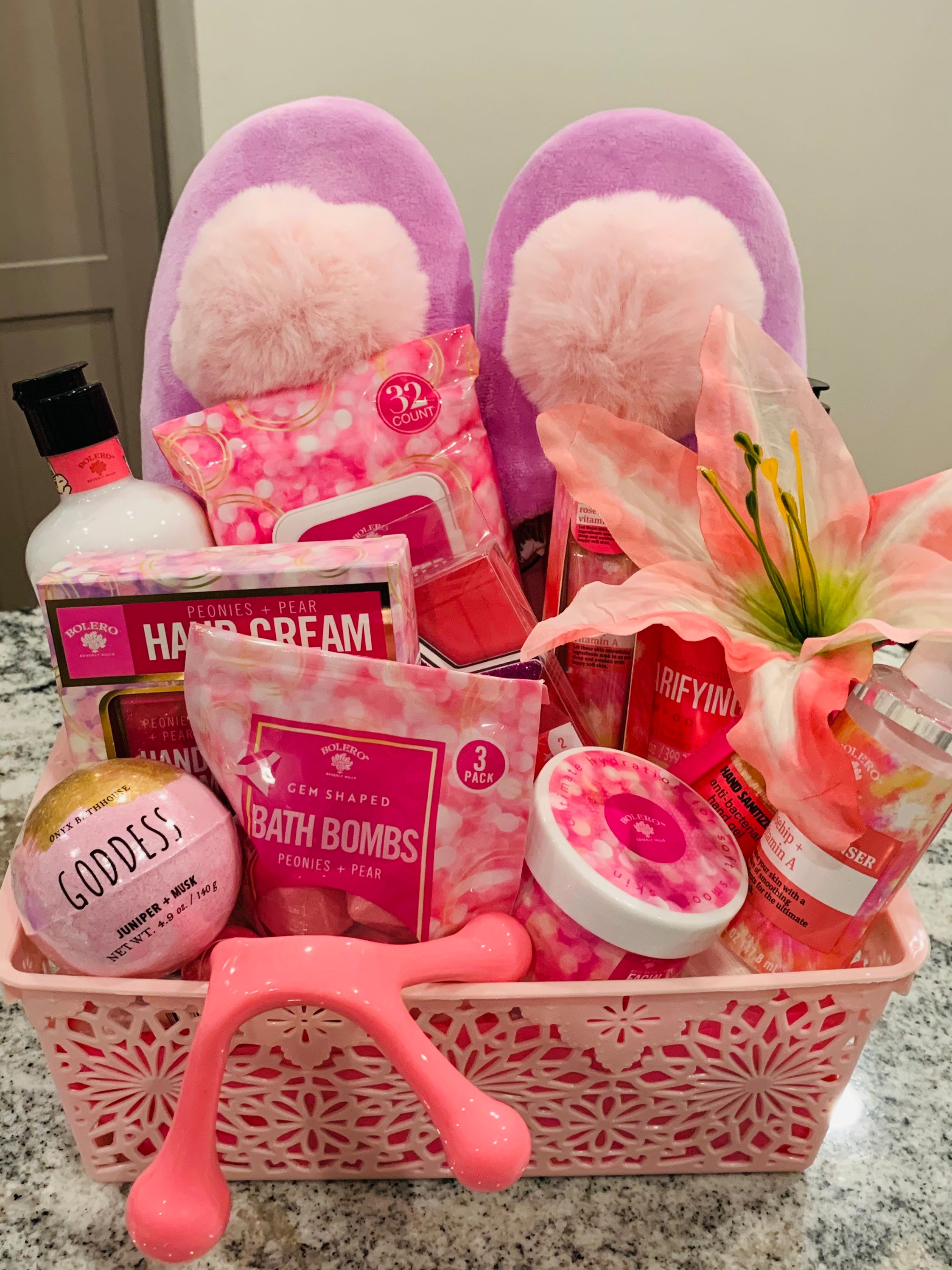 Pink Spa Gift Basket - Etsy