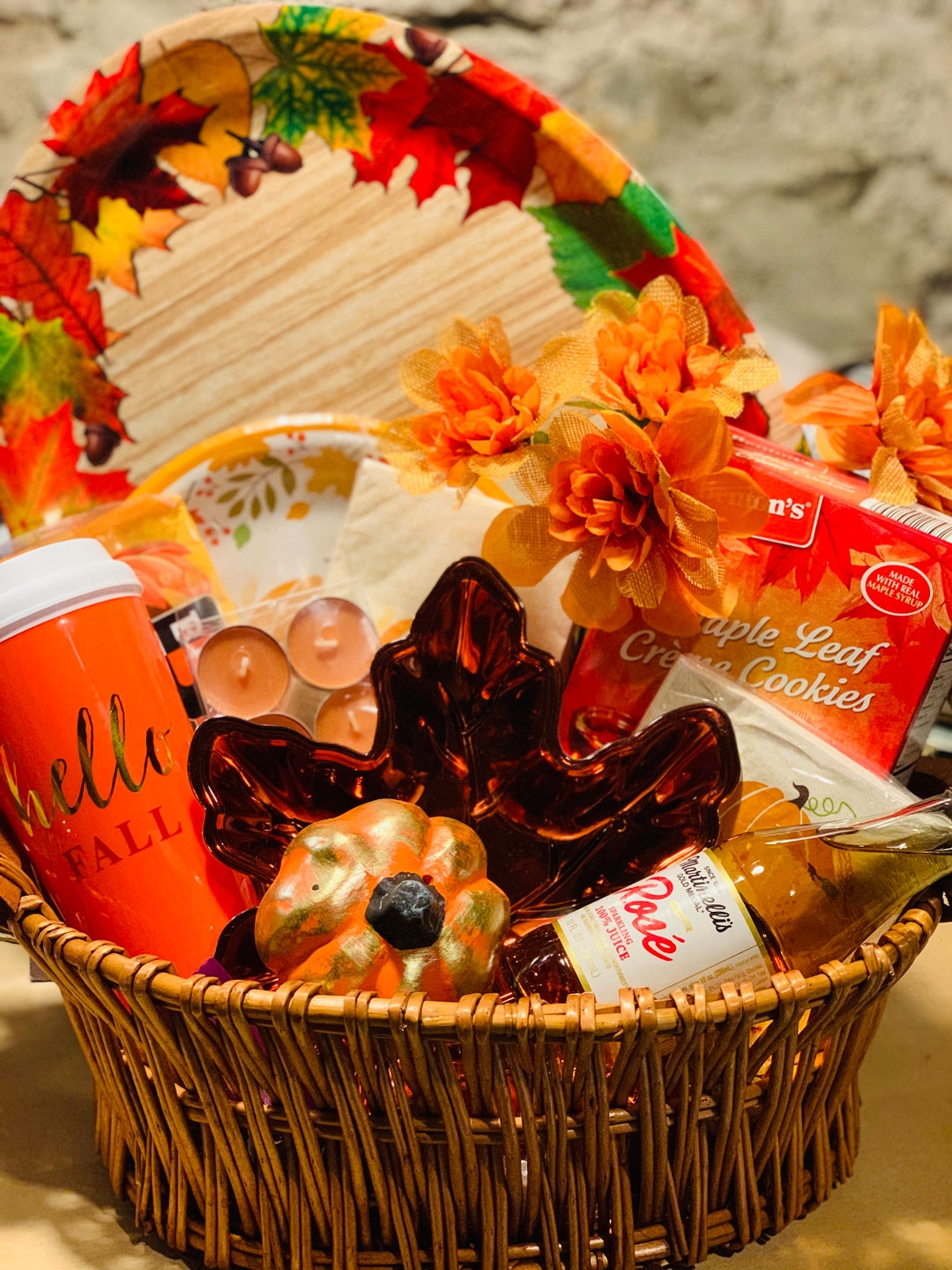 Fall/ Give Thanks/ Thanksgiving Gift Basket - Etsy