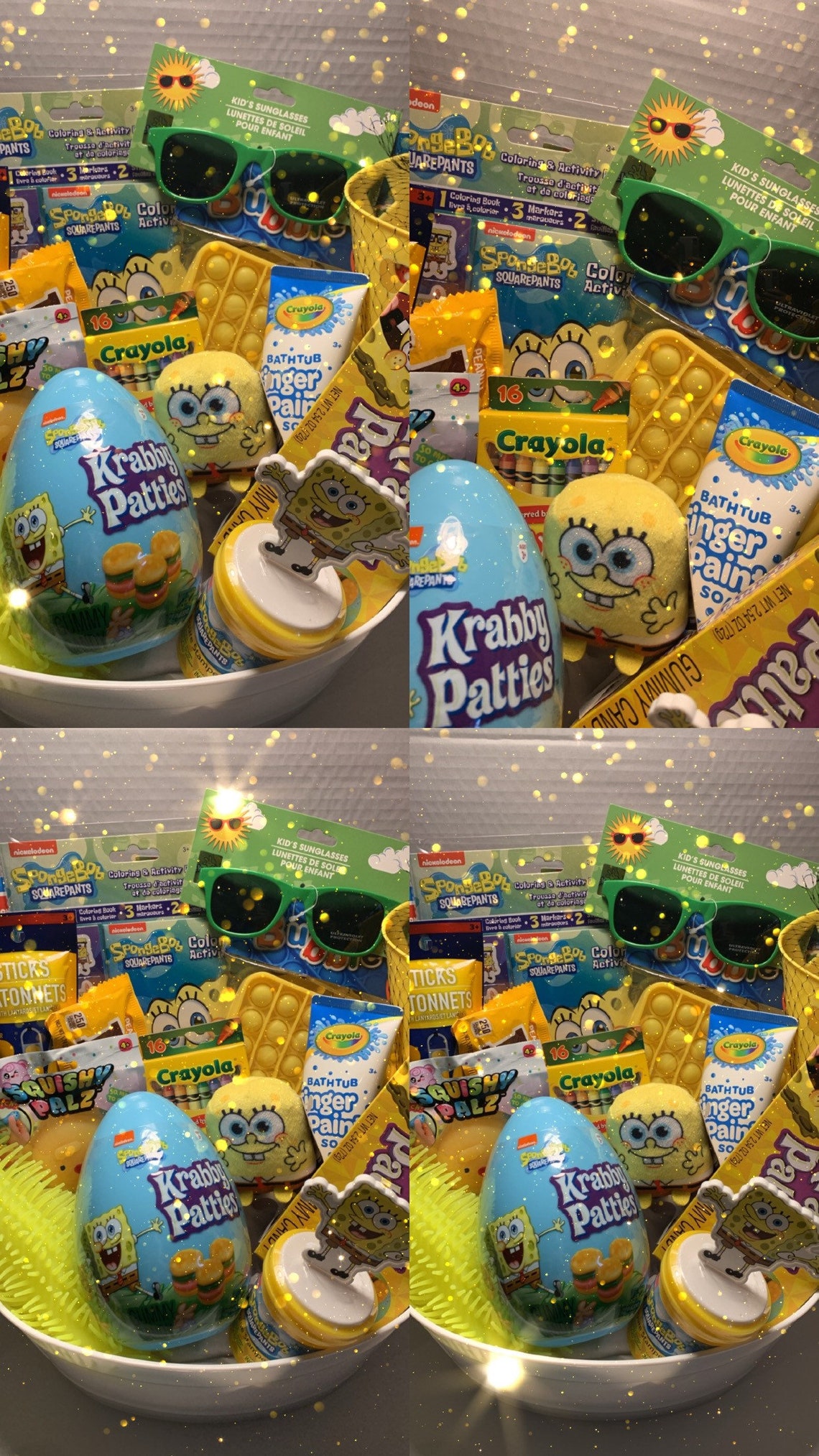 Pre-filled Spongebob Gift Basket With Mega Egg - Etsy