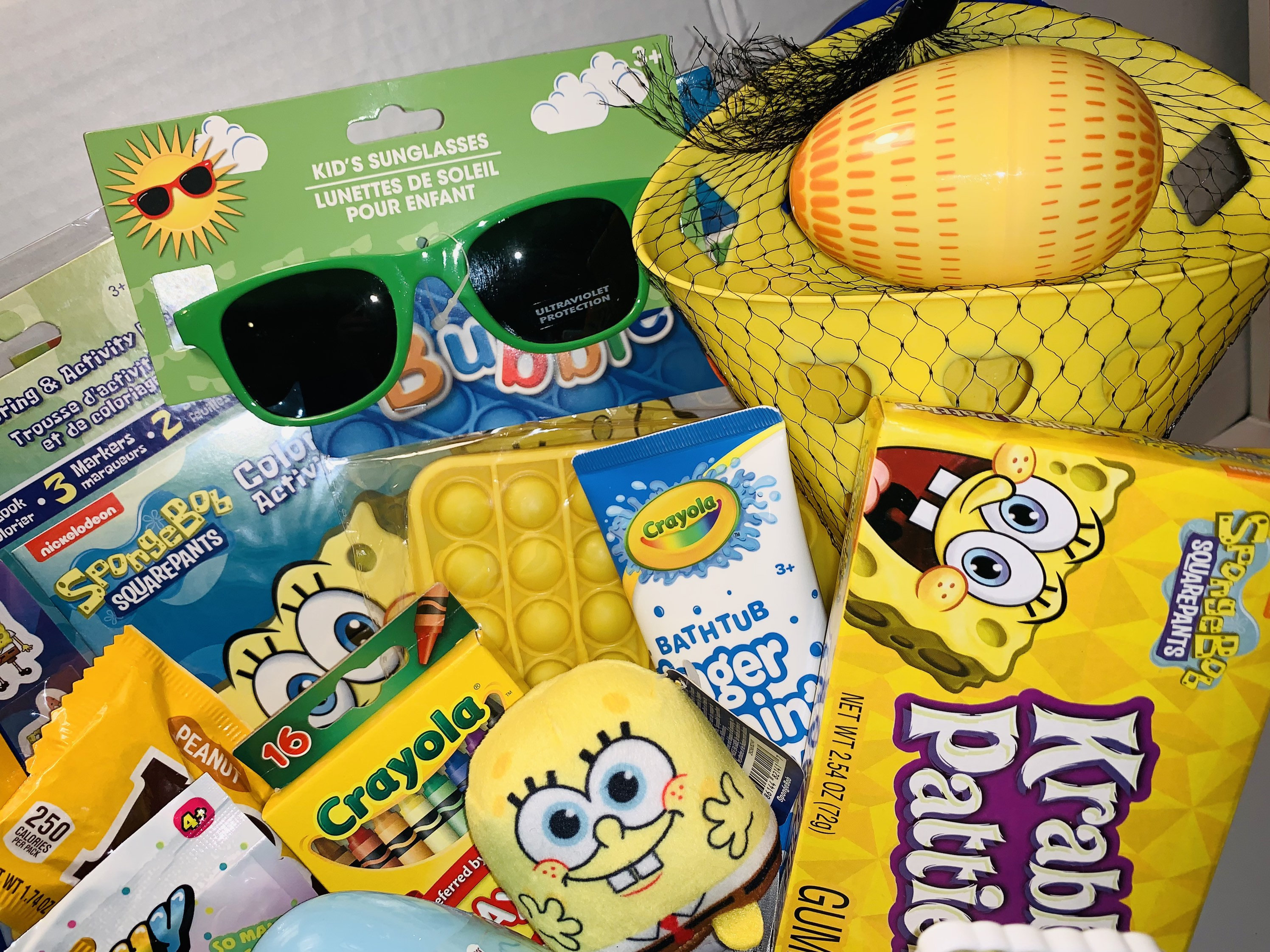 Pre-filled Spongebob Gift Basket With Mega Egg - Etsy