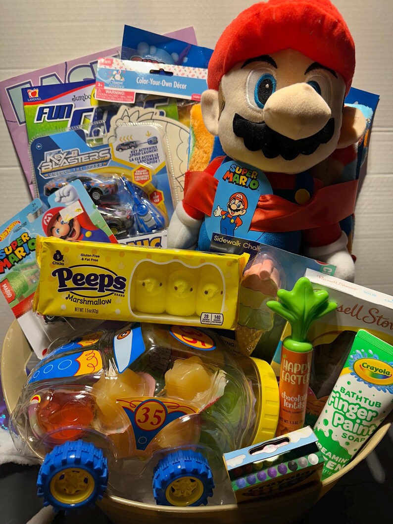 Super Mario Sonic Pre-filled Gift Basket - Etsy