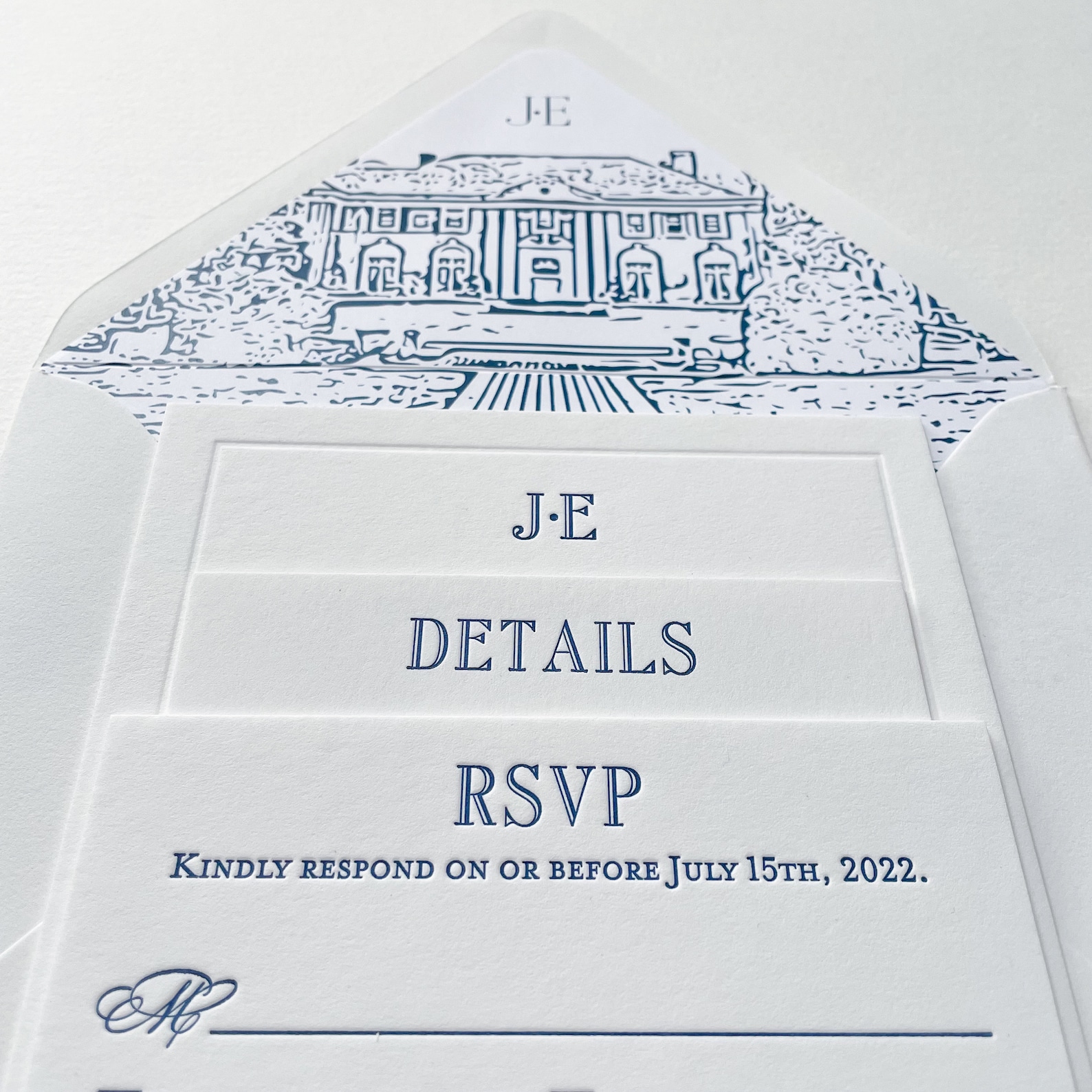 The Grantham Suite Letterpress Wedding Invitation Sample Pack: Elegant ...