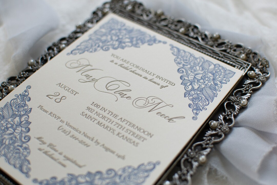 The Blakeley Suite. Letterpress Bridal Shower Invitation Invite ...