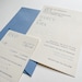 The Bristol Suite. Letterpress Wedding Invitation. Dusty Blue, Flower ...