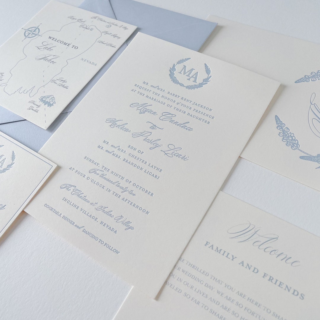 The Madison Suite. Letterpress Wedding Invitations. Custom Venue ...