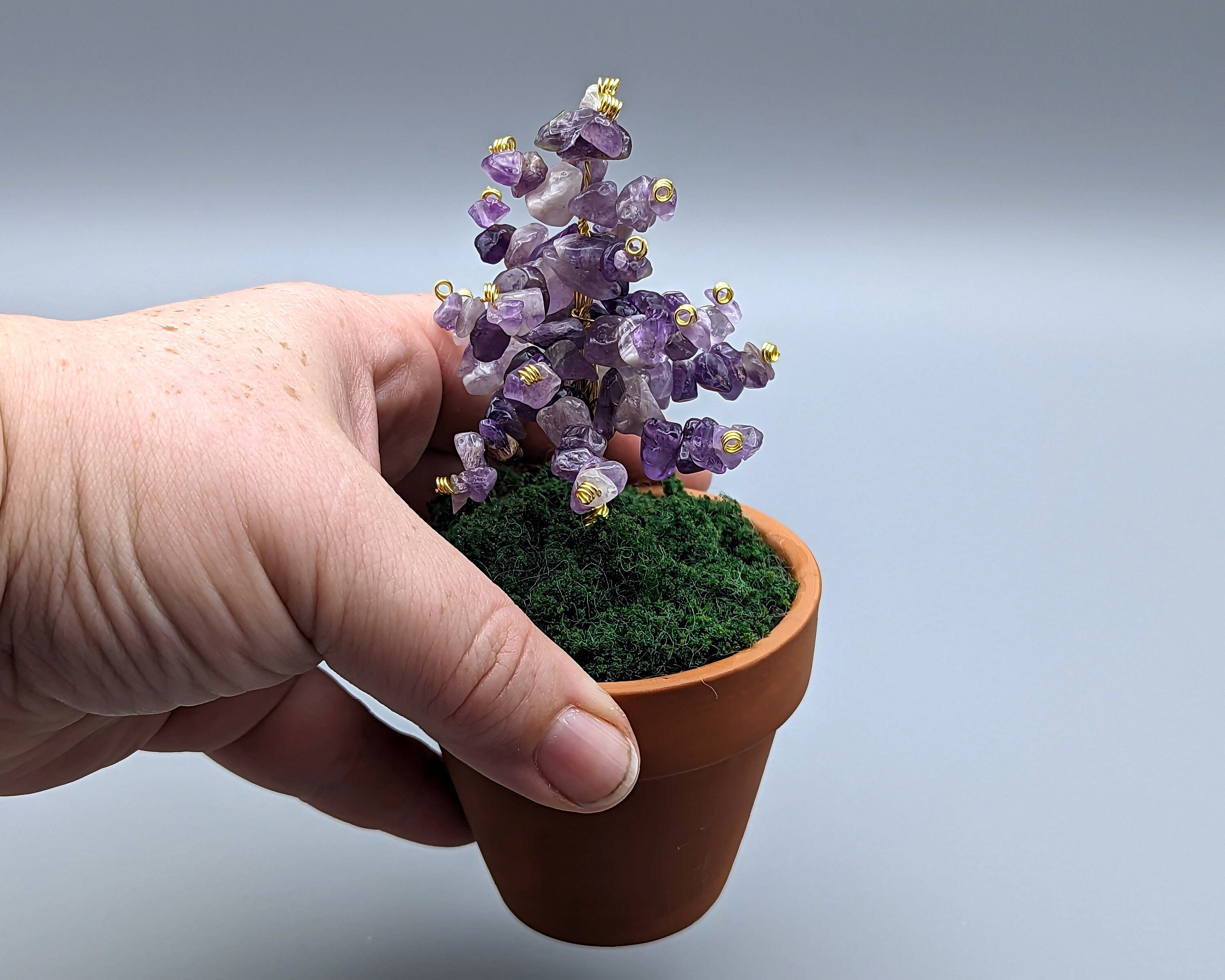 Wire Tree Amethyst Pot Sculpture - Etsy