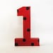 Pink and Gold Polka Dot Paper Mache Stand up Number-birthday Party ...