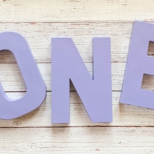 White Stand up ONE Letter Sign-first Birthday-photo Prop-party Decor ...