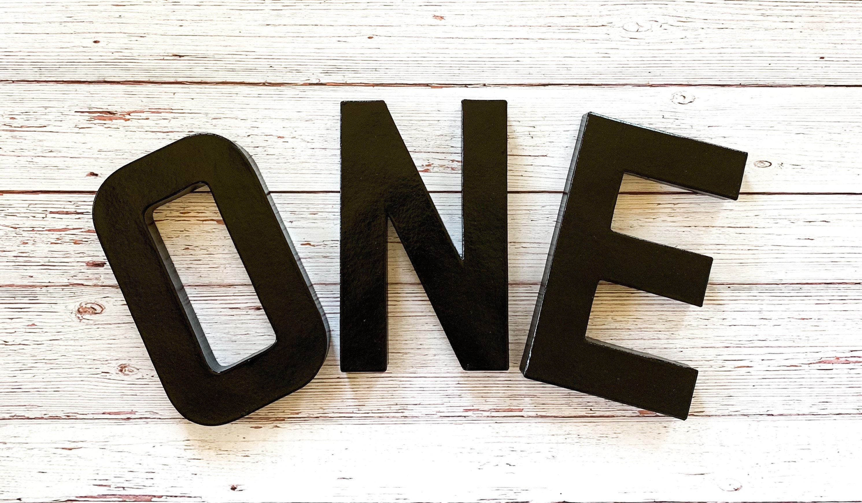 White Stand up ONE Letter Sign-first Birthday-photo Prop-party - Etsy