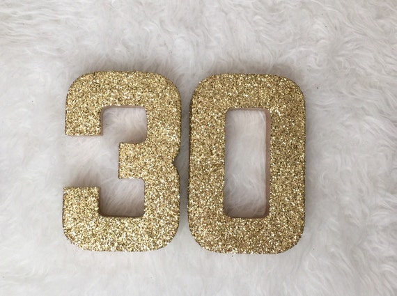 Silver Gold Glitter 30th Birthday Anniversary Stand up | Etsy