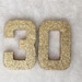 Silver Gold Glitter 10th Birthday-10-anniversary-stand up Paper Mache ...